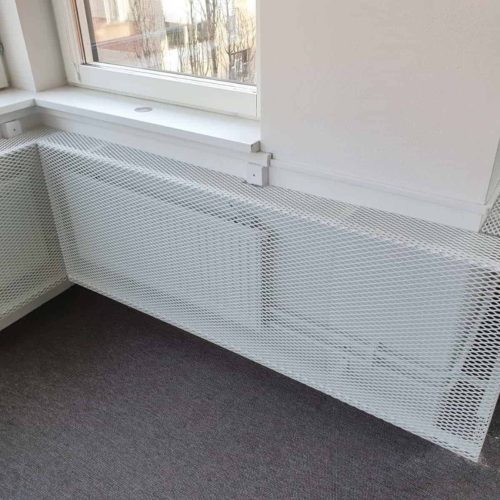 "Expanded metal as decorative mask on radiators"-Romboidal mesh 28x13 ...